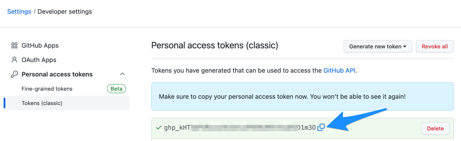 [GitHub] Personal access token を取得する